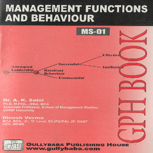 MS-01 Management Functions and Behaviour: Buy MS-01 Management Functions and Behaviour by ...