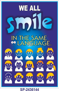 SignageShop We all smile in the same language Poster Emergency Sign ...