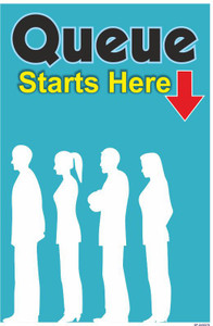 SignageShop flex Queue starts here Poster Emergency Sign Price in India - Buy SignageShop flex ...