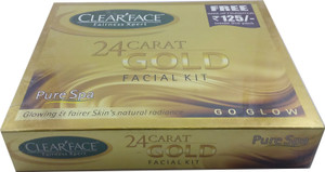 CLEARFACE Fairness Xpert 24 Carat Gold Facial Kit Pure Spa - Price in India, Buy CLEARFACE ...