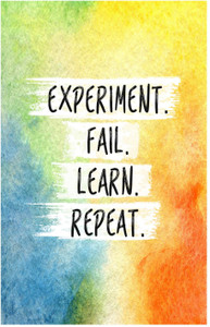 Experiment, Fail, Learn, Repeat - Motivational Quote Poster (18 inch x ...