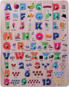 Wood-O-Plast English Alphabet and Numbers with Picture (Paper Pasted) Price in India - Buy Wood ...