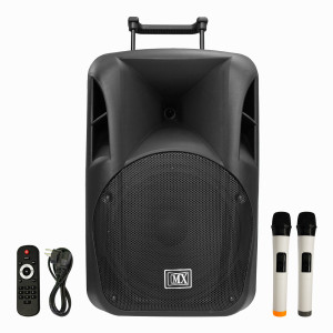 MX 3712 PS High-end Premium 12 inches Portable Multimedia Trolley Speaker Outdoor, Indoor PA ...