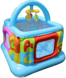 INTEX ® Original Inflatable Soft Sides Lil Baby Bouncer Kids Jumping Play Gym Inflatable Bouncer ...