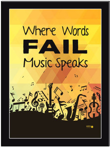 Where-Words-Fail-Music Paper Print - Typography posters in India - Buy ...