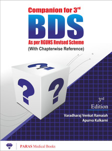 Companion for 3rd BDS, As per RGUHS Revised Scheme (With Chapterwise Reference): Buy Companion ...