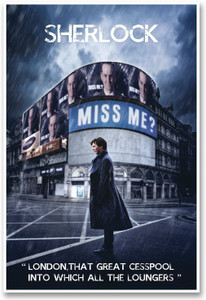 Sherlock Holmes Poster Bbc Tv Series Did You Miss Me Moriarty Returns