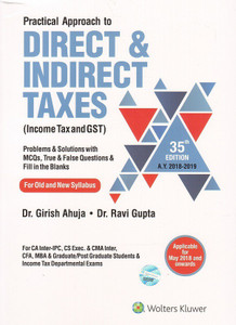 CCH's Practical Approach to Direct & Indirect Taxes (Income Tax and GST) for CA Inter [IPCC] May ...