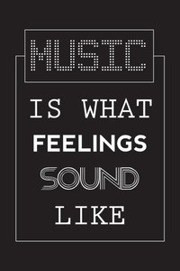 Eureka Designs Poster Music is what feelings sound like. Paper Print ...
