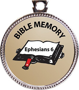 Keepsake Awards Ephesians 6 Bible Memory Award, 1 Inch Dia Silver Medal ...