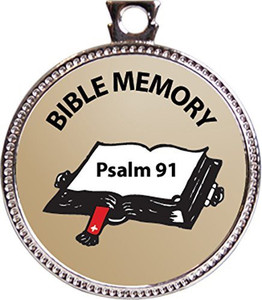 Keepsake Awards Psalm 91 Bible Memory Award, 1 Inch Dia Silver Medal ...