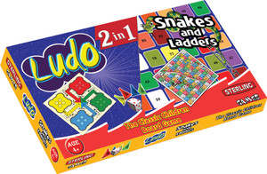 Sterling 2 in 1 Ludo Snakes & Ladders Classic Party & Fun Games Board Game - 2 in 1 Ludo Snakes ...