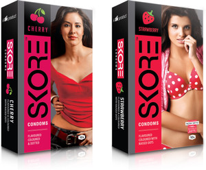SKORE Dotted (Cherry, Strawberry) Condom Price in India - Buy SKORE Dotted (Cherry, Strawberry ...