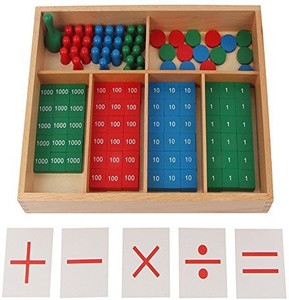 StarMall Wooden Montessori Stamps Game Toys Kids Learning Math Teaching ...