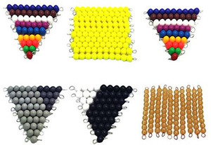 Fenteer Montessori 1-100 Numbers Teaching Material 1-10 Beads Bars ...