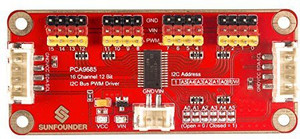 SunFounder 16 Channel 12 Bit Pca9685 Pwm Servo I2C Driver Shield For Arduino And Raspberry Pi ...