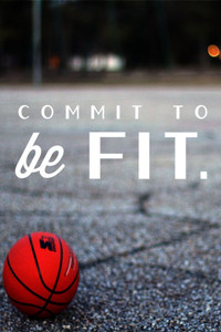 AOVP0015 Fitness Commit To Be Fit Motivational Poster Gym Workout Paper ...
