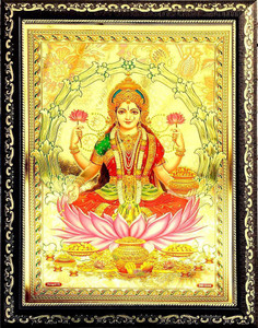 ADA Handicraft Lord Goddess Lakshmi God Photo for Pooja | Hindu Bhagwan ...