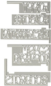 Sizzix 660721 Happy Drop-Ins Sentiments By Stephanie Barnard Thinlits Die Set (5/Pack) - 660721 ...
