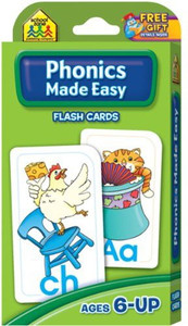 School Zone Flash Cards-Phonics Made Easy 54/Pkg - Flash Cards-Phonics ...