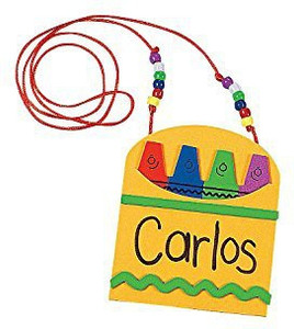 FUN EXPRESS Back-To-School Name Tag Necklace Craft Kit - Curriculum ...