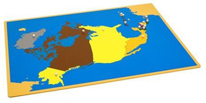 Kid Advance Montessori Puzzle Map of North America with Control Maps ...