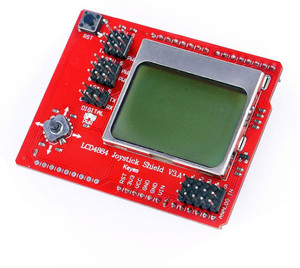 xcluma Arduino LCD 4884 LCD expansion board rocker Joystick Shield v2.0 Display Lights ...