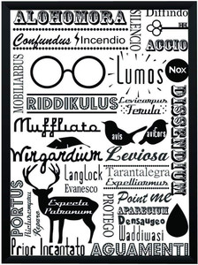 WB Official Licensed Harry Potter Spells Art Poster A4 Frame Paper ...