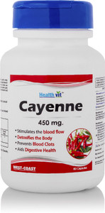HealthVit Cayenne 450 mg, 60 Capsules Price in India - Buy HealthVit Cayenne 450 mg, 60 Capsules ...