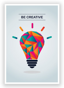 Be Creative Motivational Wall Art Poster 12 x 18 Inch Paper Print ...