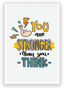 You Are Stronger Motivational Wall Art Poster 12 x 18 Inch Paper Print ...