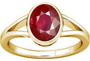 Divya Shakti 4.25 Ratti Ruby Ring Maanik Manikya Stone Panchadhatu Ring 100% Original Natural ...