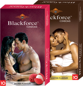 Black Force 2 pcs in 20 pcs extra dotted Lychee Coffee Condom Price in India - Buy Black Force 2 ...
