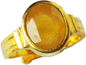 RS JEWELLERS RS JEWELLERS Gemstones 6.12 Ratti Natural Certified Yellow Sapphire Pukhraj ...