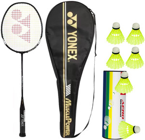 YONEX Muscle Power 29Light Badminton Racquet (Pack of 1 ) (Color on Availability) With Aero 747 ...