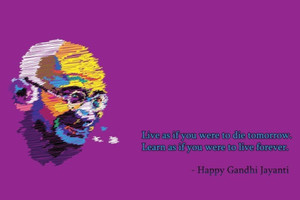 AD Mahatma Gandhi Wall Poster For Room Paper Print - Quotes ...
