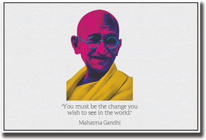 AD Mahatma Gandhi Wall Poster For Room Paper Print - Quotes ...