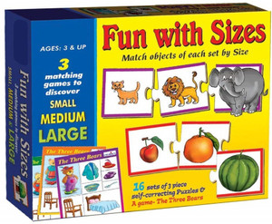 THE KIDS ZONE Creative Educational Aids 0616 Fun with Sizes Educational Board Games - Creative ...