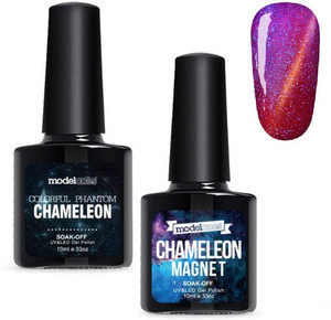 MODELONES Chameleon Magnete Soak-off UV / LED Gel Polish (With Free Black Coat & Magnetic Stick ...