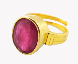 RS JEWELLERS RS JEWELLERS Gemstones 5.40 Ratti Natural Certified RUBY manik Gemstone Panchdhatu ...
