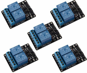 MAG BEE 5V Relay 2-Channel Module for Arduino Raspberry-Pack of 5 Educational Electronic Hobby ...
