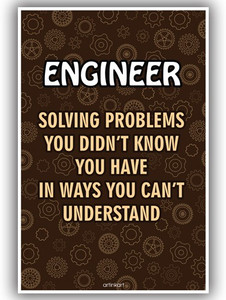 Poster-Engineer Engineering Motivational Poster for Room Home Office ...