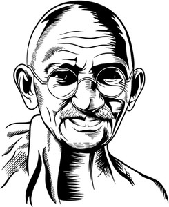 Gandhi Ji portrait Motivational Poster|Inspirational Poster|Posters for ...