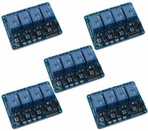REES52 5 PCS 5v 4 Channel Relay Module for Arduino ARM PIC AVR MCU 5V Indicator Light LED 1 ...