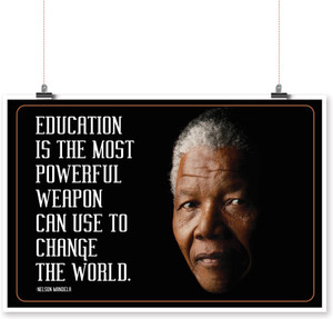 Education is the most powerful - Nelson Mandela Quote Poster - MVP ...