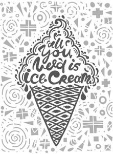 all you need is ice cream |Motivational Poster|Inspirational Poster|Gym ...