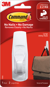 Command Command™ Large Utility Hook , 1 hook, 2 strips Hook 1 Price in India - Buy Command ...