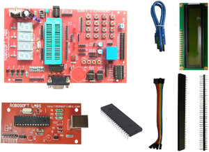 Robosoft Labs AVR ATMEGA16/32 40PIN Board with ATMEGA32 , MAX232, RTC, Educational Electronic ...