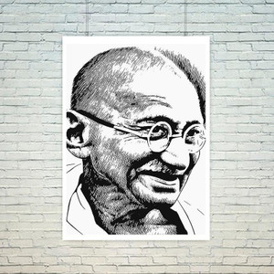 Mahatma Gandhi Rolled Poster For Office Decor & Room.Wall Poster ...