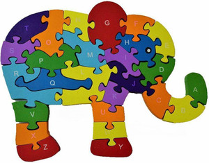 gaju Wooden 26 Letter Alphabet Learning Block Puzzle for Nursery Kids ...